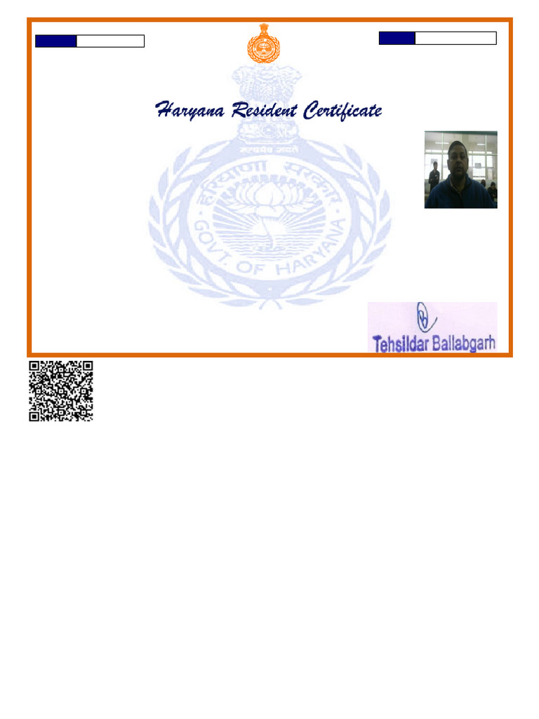 Government of Haryana: Edisha Family Id | PDF