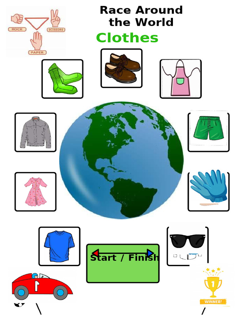 Clothes Board Game Race Around The World | PDF