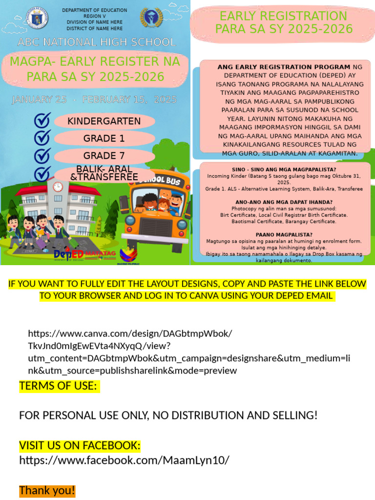 Early Registration Flyers | PDF