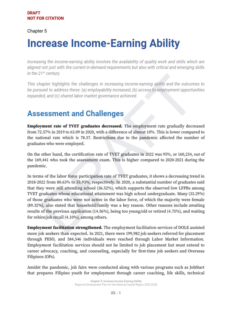Chapter 5 - Increase Income-Earning Ability | PDF | Employment ...