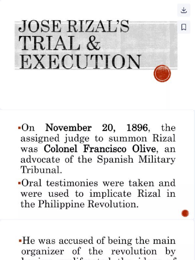 Rizals Trial and Execution | PDF