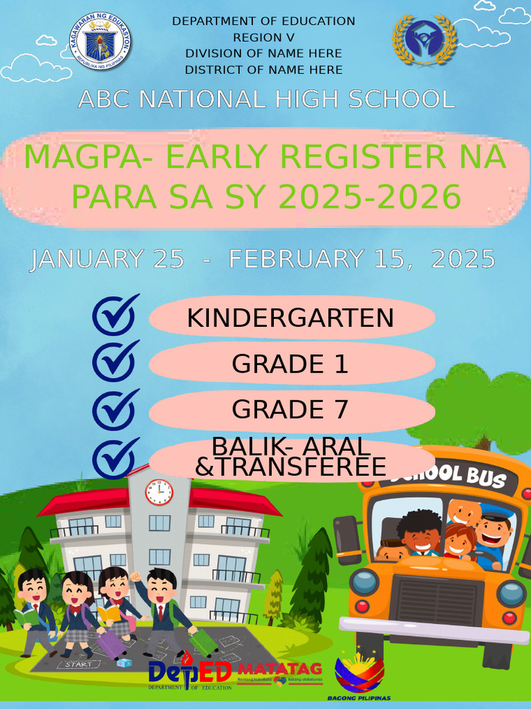 EARLY REGISTRATION FLYERS 2025 4 | PDF