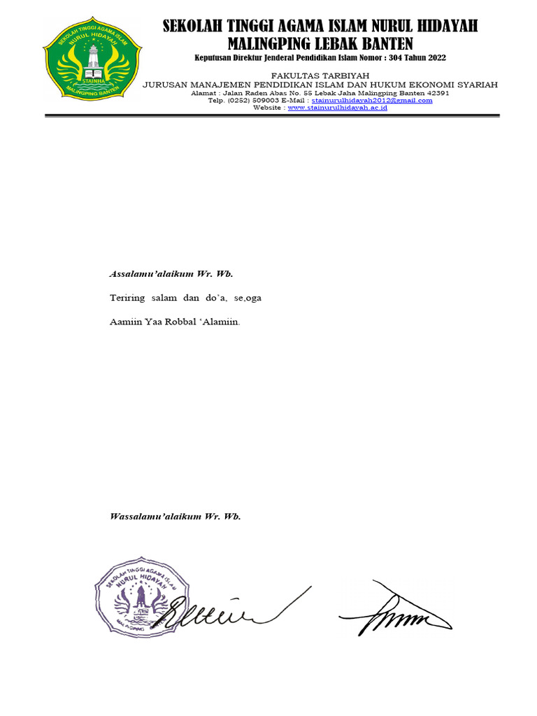 Undangan Pembukaan KKM STAI 2025 | PDF