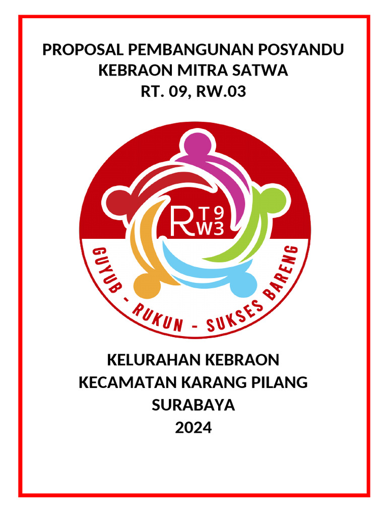 PROPOSAL PEMBANGUNAN POSYANDU COVER | PDF