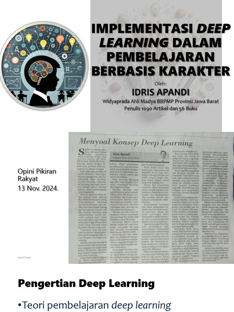Implementasi Deep Learning dalam Pendidikan | PDF