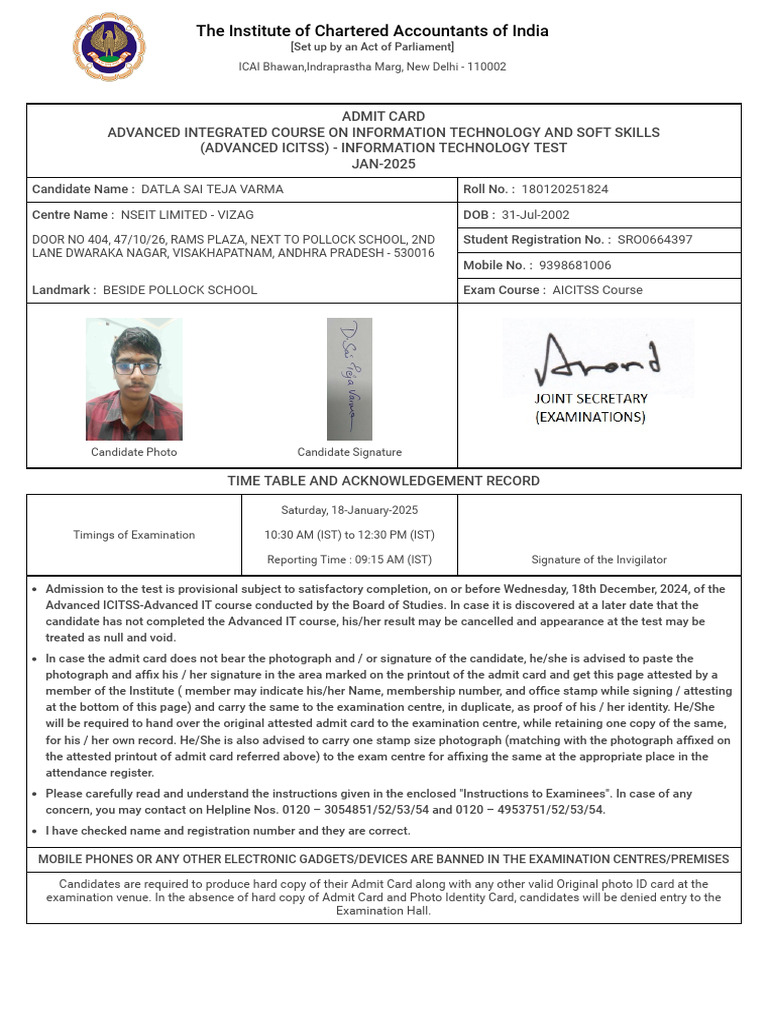 AdmitCard 180120251824-1 | PDF | Identity Document