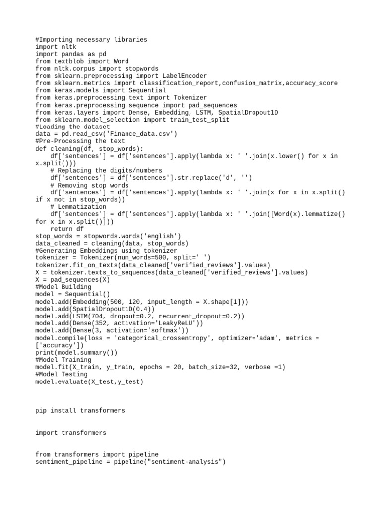 Sentiment Analysis | PDF