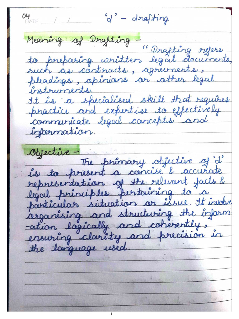 Drafting and Pleading Unit 1 | PDF