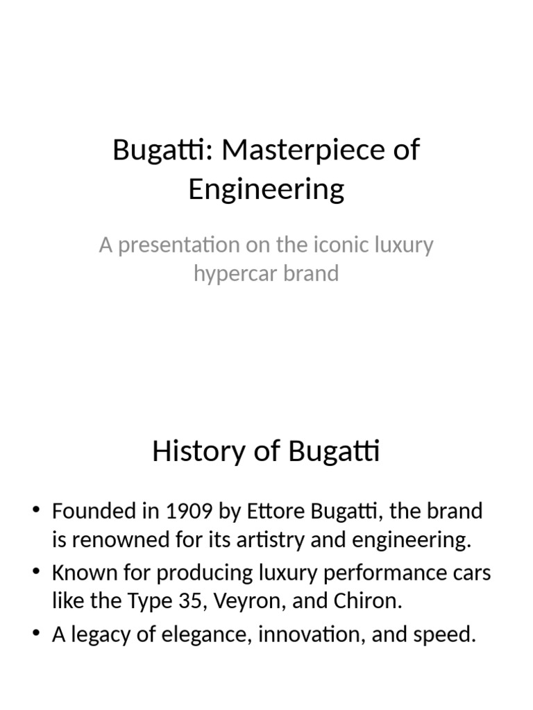 Bugatti Presentation | PDF