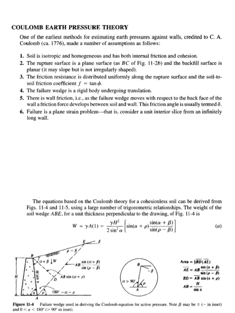 CE 3231 Culmann's Graphical Method | PDF | Friction | Pressure