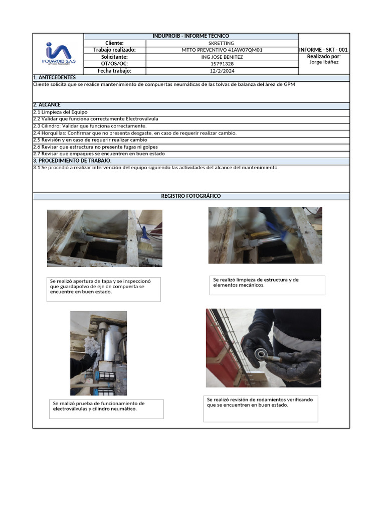 Mantenimiento Compuertas Neumáticas | PDF