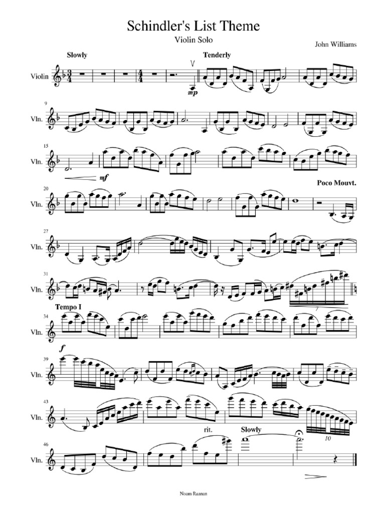 Schindler List Theme | PDF