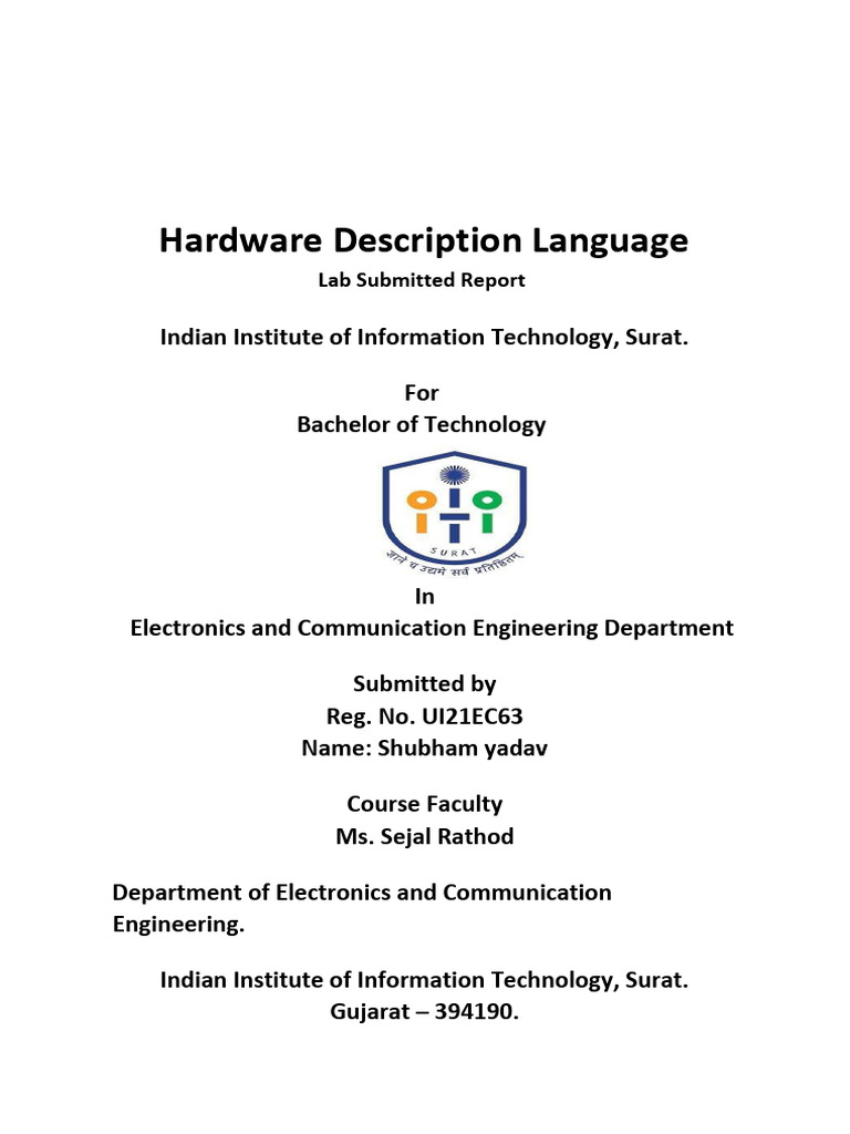 hdl_shubham | PDF | Hardware Description Language | Vhdl