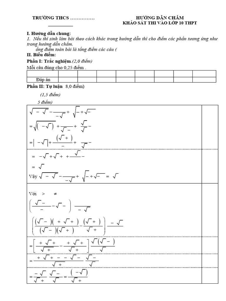 HDC Thi Thu Toan 9 | PDF