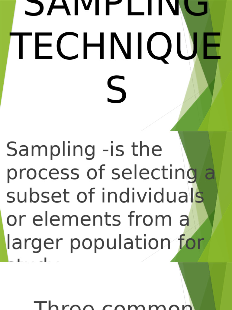 Sampling Techniques | PDF