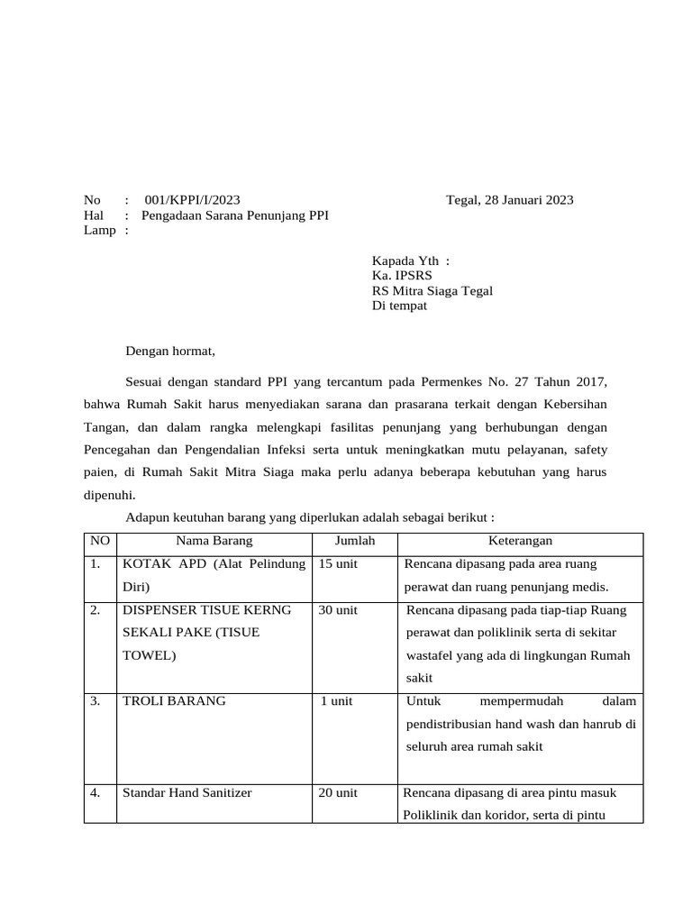 FORMAT PENGAJUAN Rev. | PDF