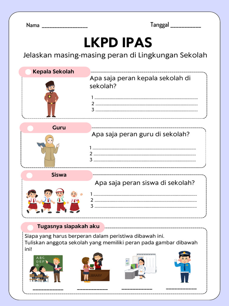 LKPD IPAS Peran Dan Fungsinya | PDF