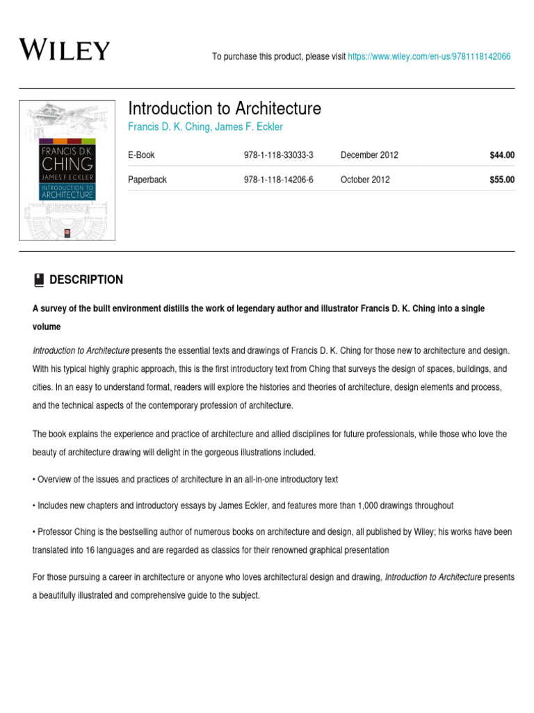Introduction To Architecture | PDF | Design