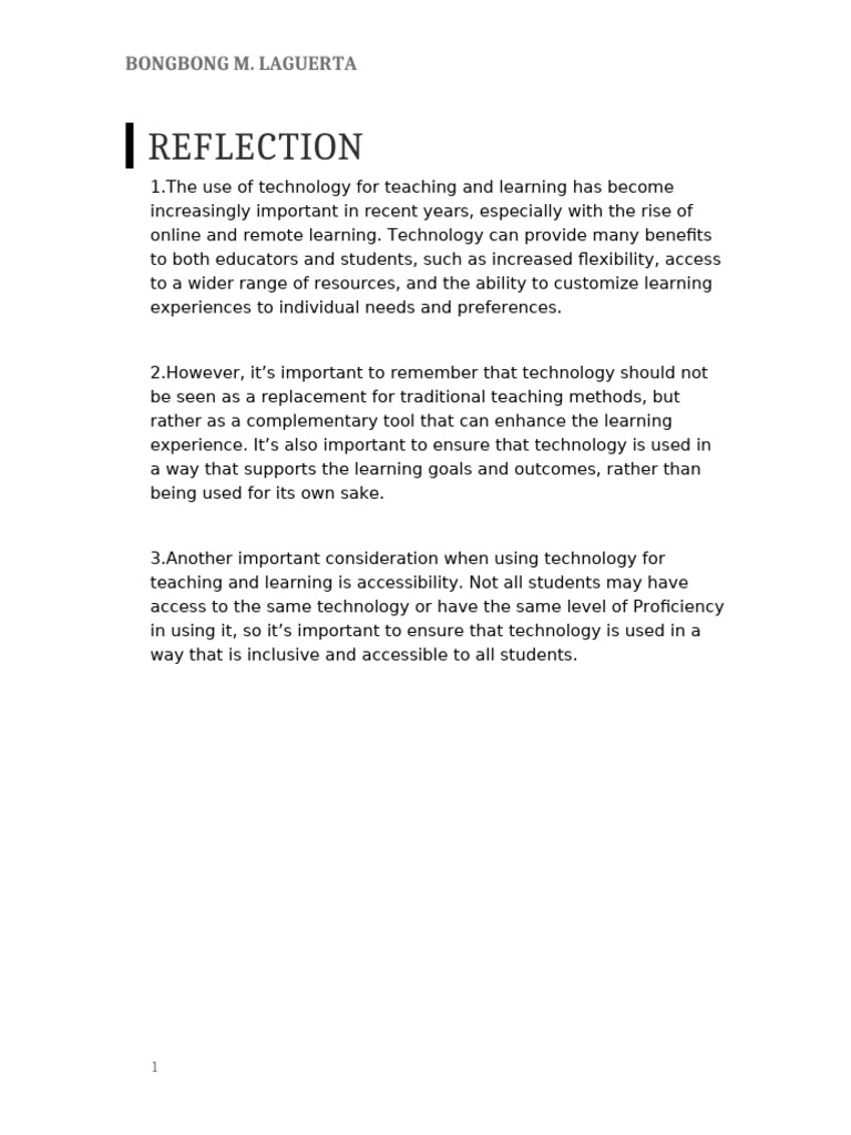 Word Reflection | PDF