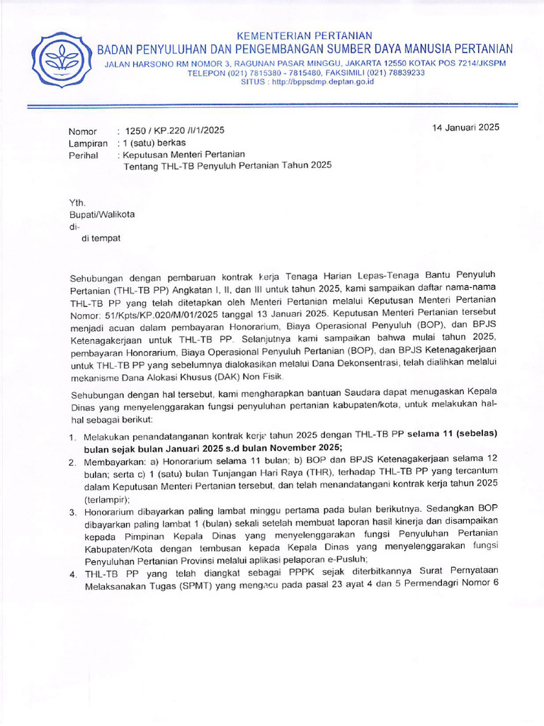 SK THLTBPP 2025 - Riau | PDF