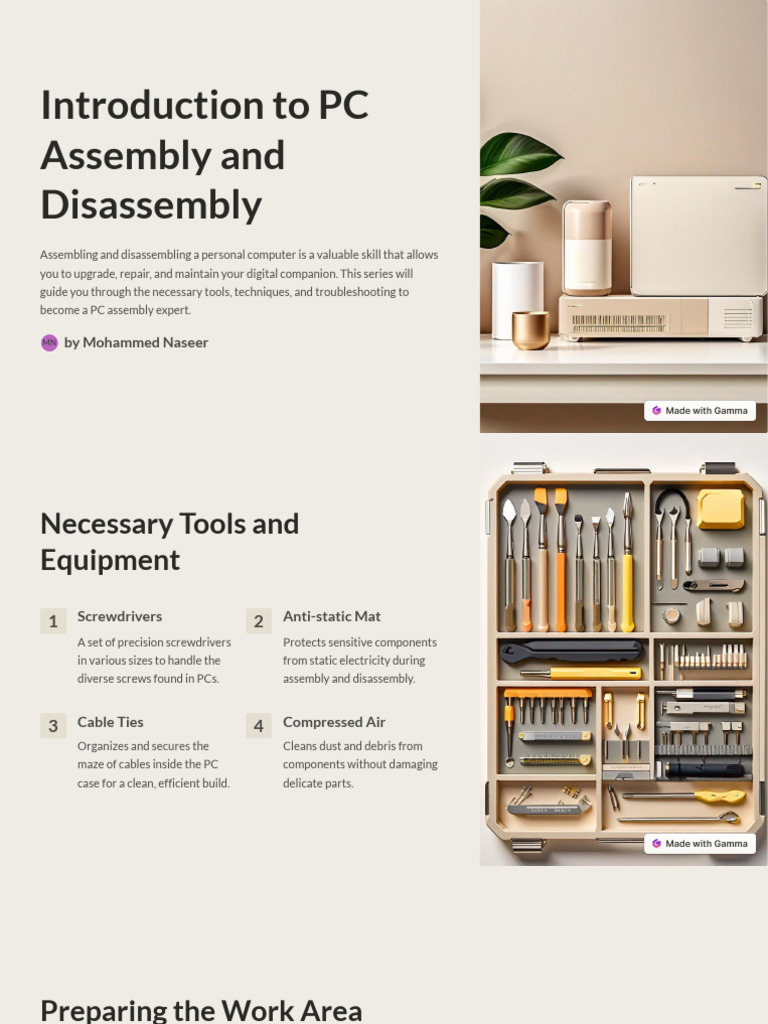 Introduction To PC Assembly and Disassembly | PDF | Personal Computers | Computer Data Storage