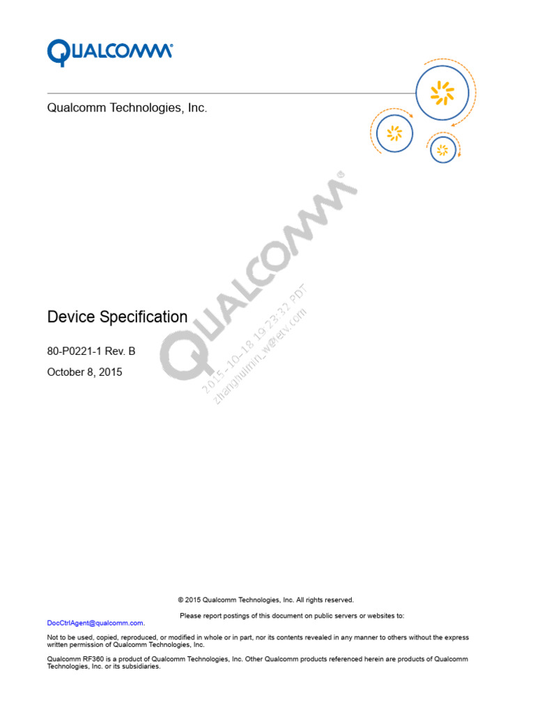 [Device Specification] Qualcomm Technologies Inc. - QFE4320 Multimode ...