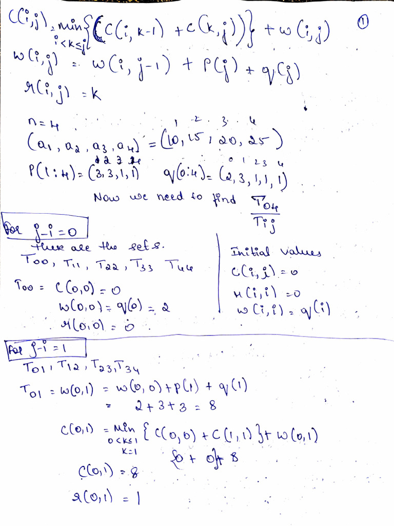 Optimal Binary Search Trees | PDF