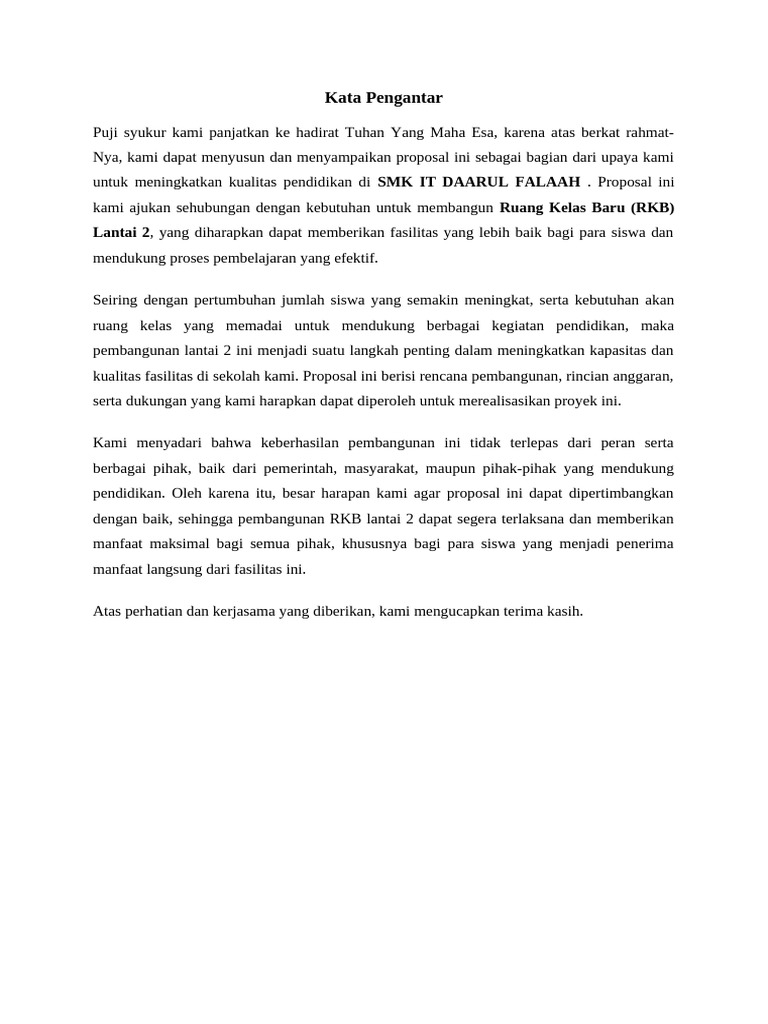 Proposal RKB Sekolah SMK LT 2 | PDF