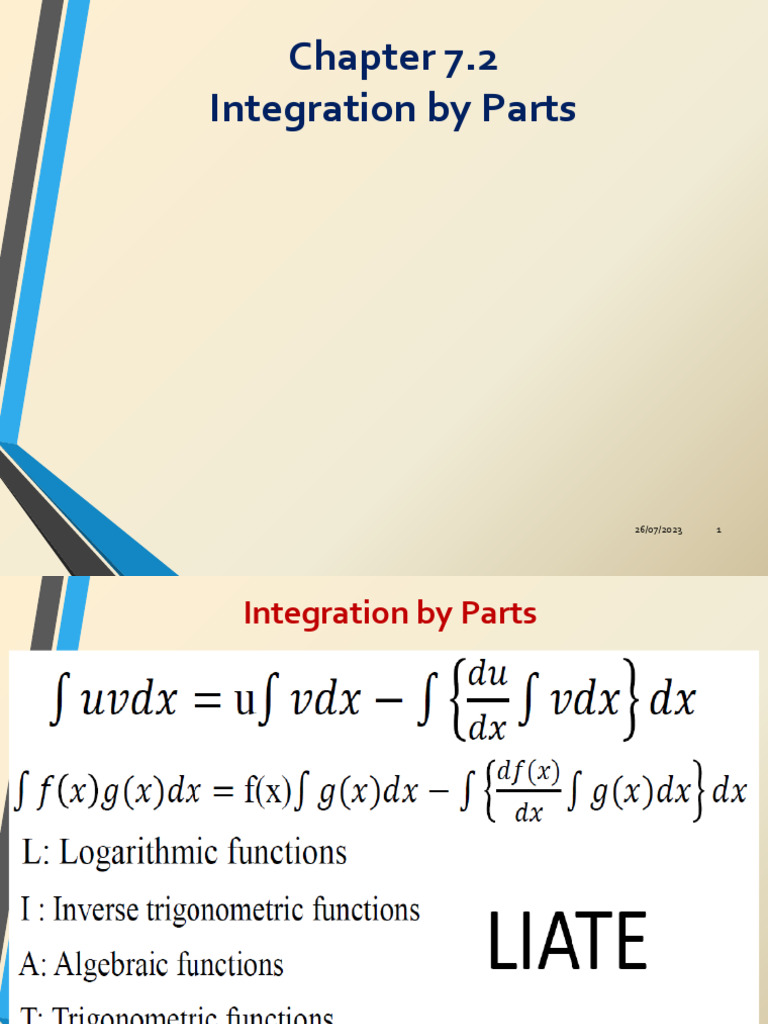 7.2 Integration by Parts | PDF