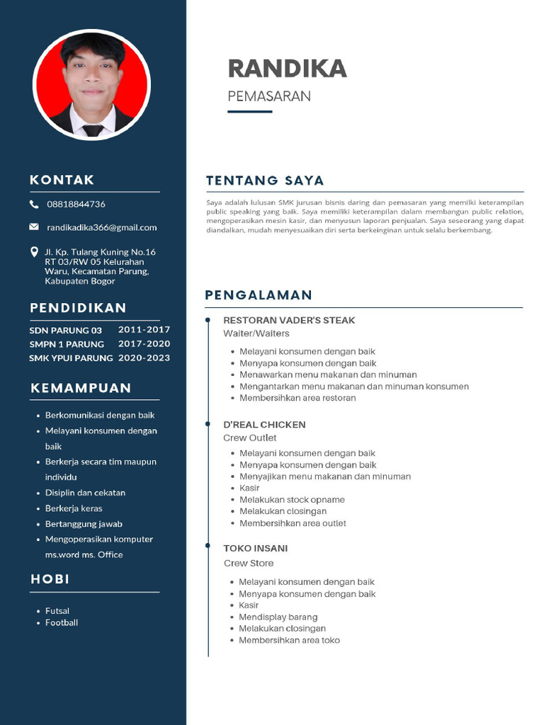 cv Randika dika | PDF