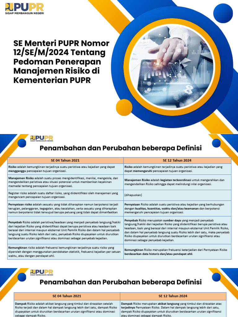 Pedoman Manajemen Risiko Kementerian PUPR | PDF