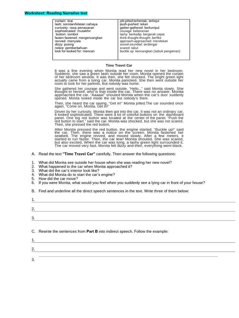 Reading Narrative Part 1 | PDF