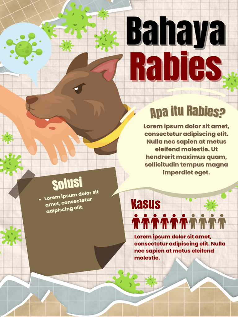Krem Dan Cokelat Ilustrasi Scrapbook Bahaya Rabies Infografis Dokumen A4 - 20250123 - 121729 ...