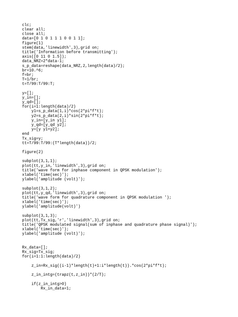 QPSK 1 Program | PDF