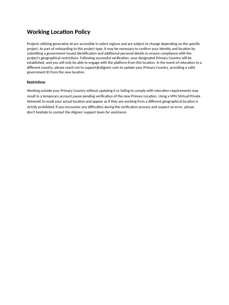 Alignerr Identity Verification Policy | PDF