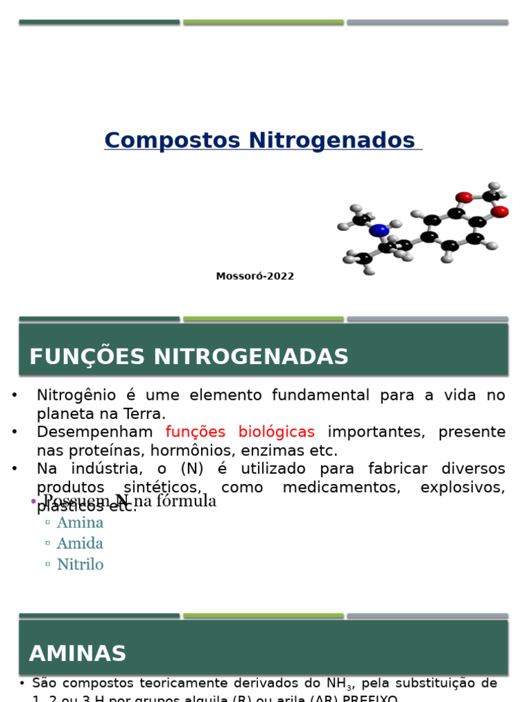 Compostos Nitrogenados: Aminas e Amidas | PDF