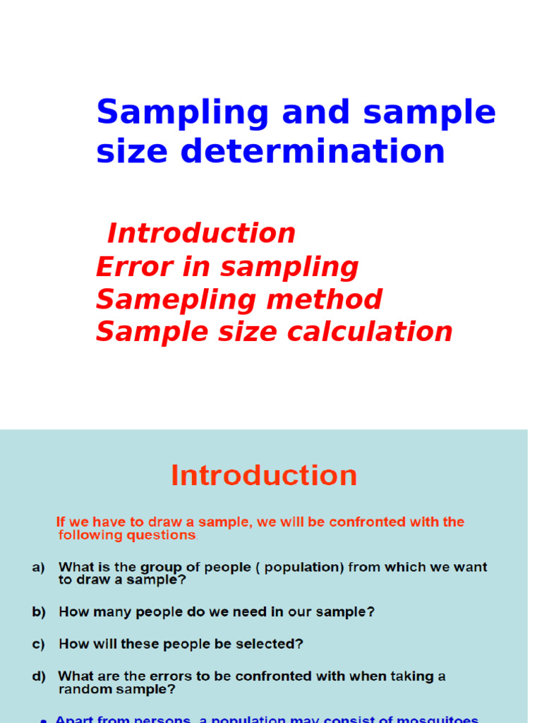 Lec 5. Sampling Method | PDF | Sampling (Statistics) | Sample Size Determination