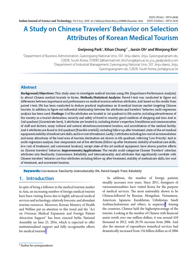 A Study On Chinese Travelers' Behavior On Selection | PDF | Survey Methodology | Factor Analysis