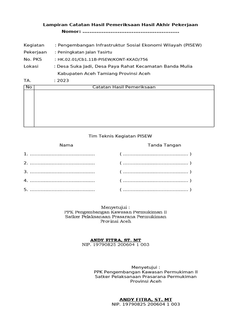 Lampiran Catatan LKHAP | PDF