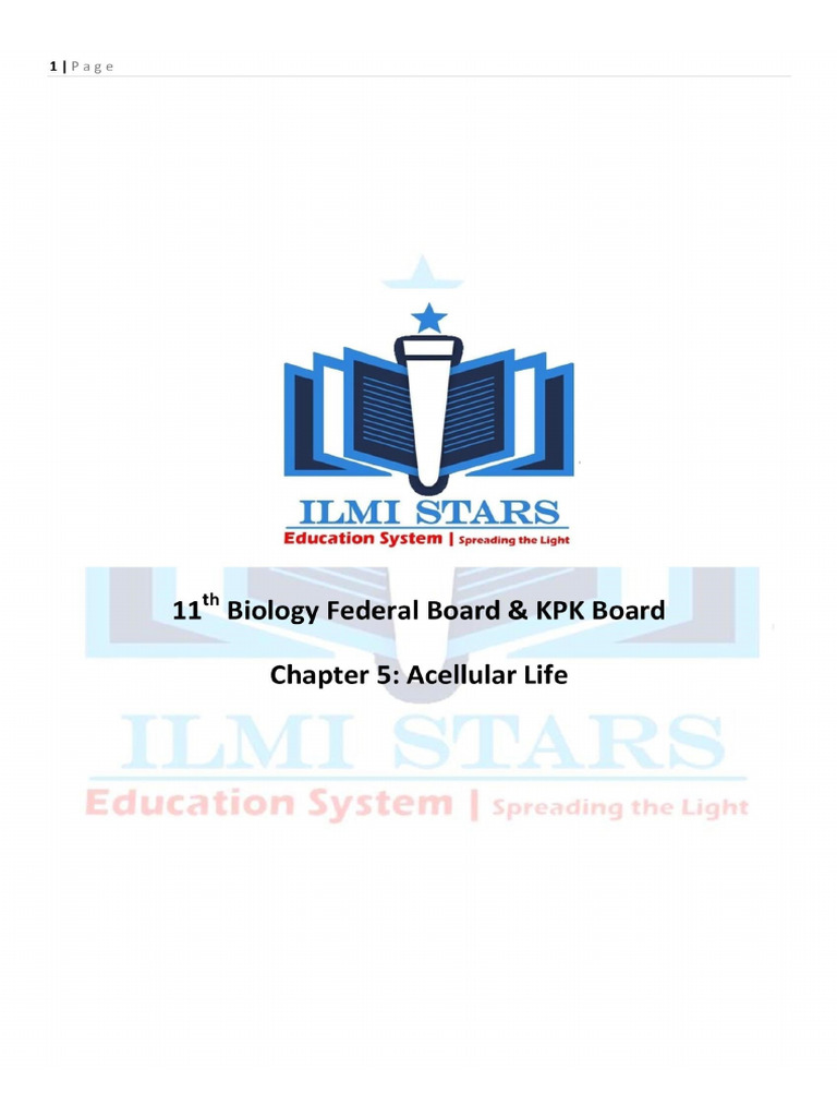 Class 11 Biology Chapter 5 Acellular Life | PDF