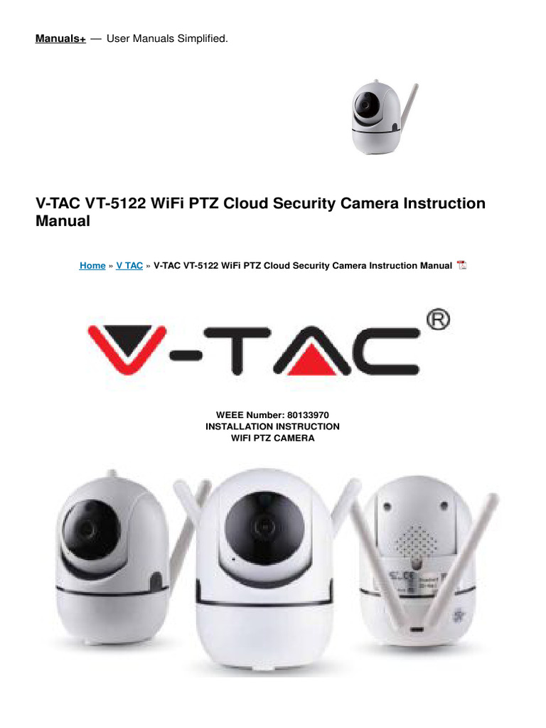 vt-5122-wifi-ptz-cloud-security-camera-manual | PDF | Ios | Wi Fi