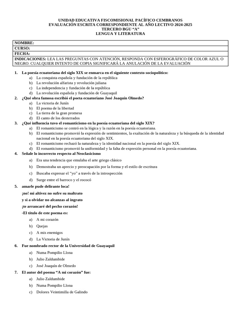 Poesía Del Siglo XIX | PDF | Romanticismo