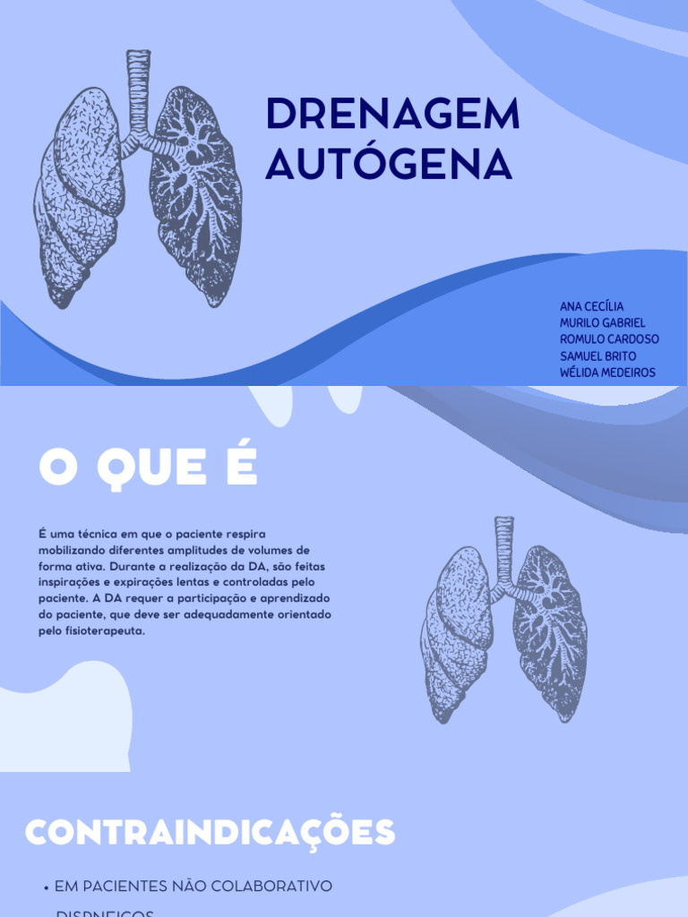 drenagem autogena | PDF | Medicina Clínica | Especialidades médicas