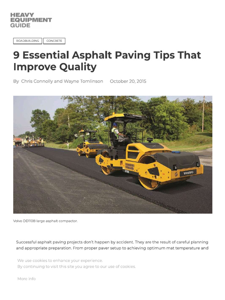 Essential Asphalt Paving Tips That Improve Quality | PDF