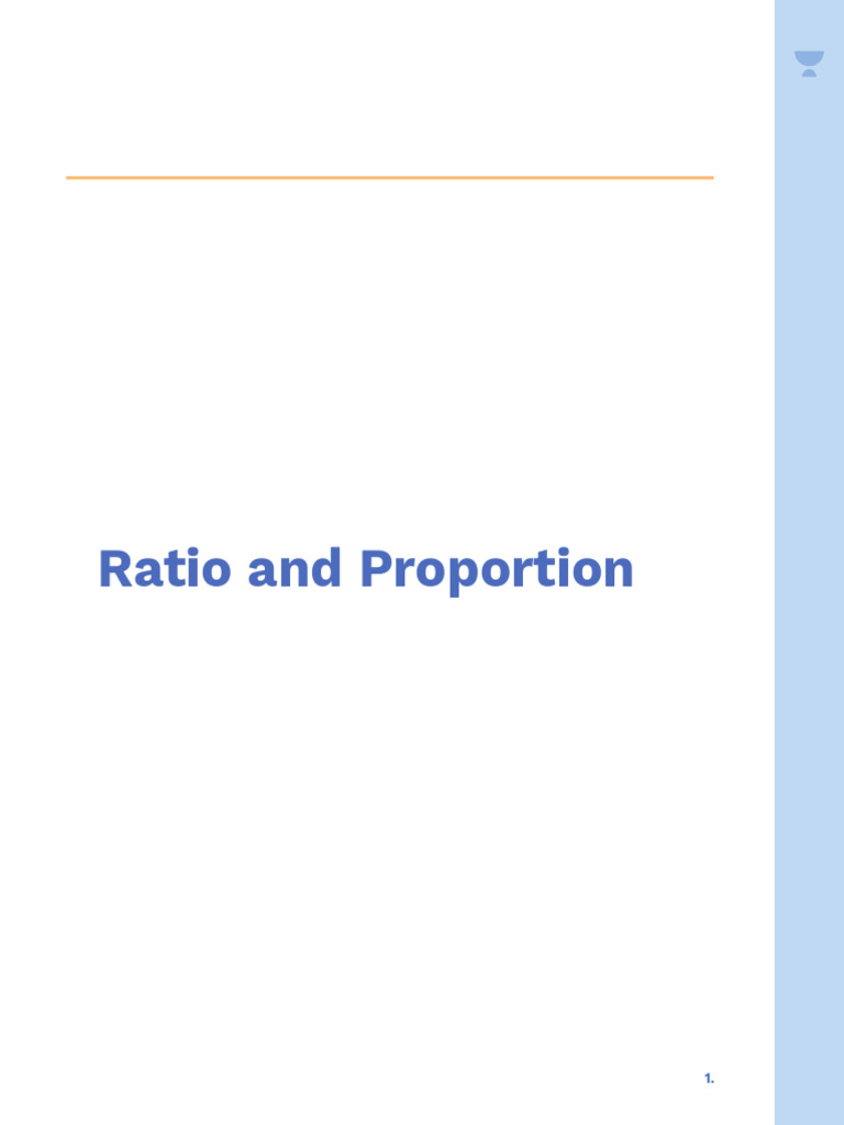 Ratio and Proportion | PDF | Ratio | Quantity