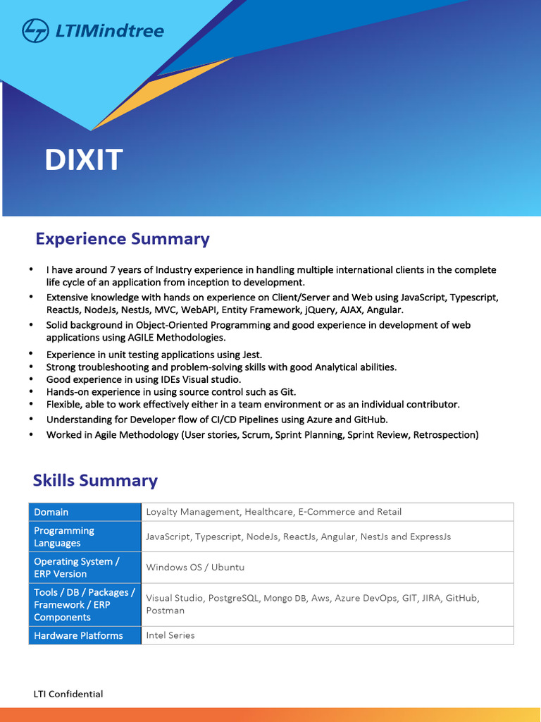 LTIM Dixit NodeJs NestJs ReactJs 1 | PDF | Software Development | Computer Science