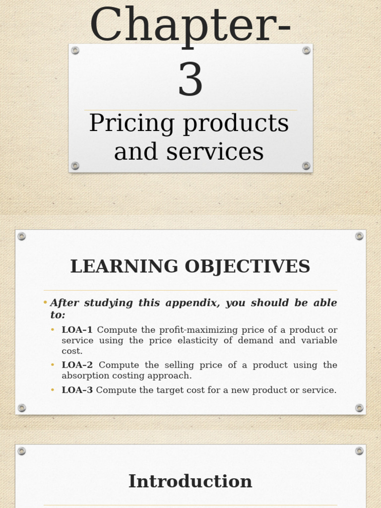 Chapter - 8 - Pricing Products and Services | PDF | Elasticity (Economics) | Demand