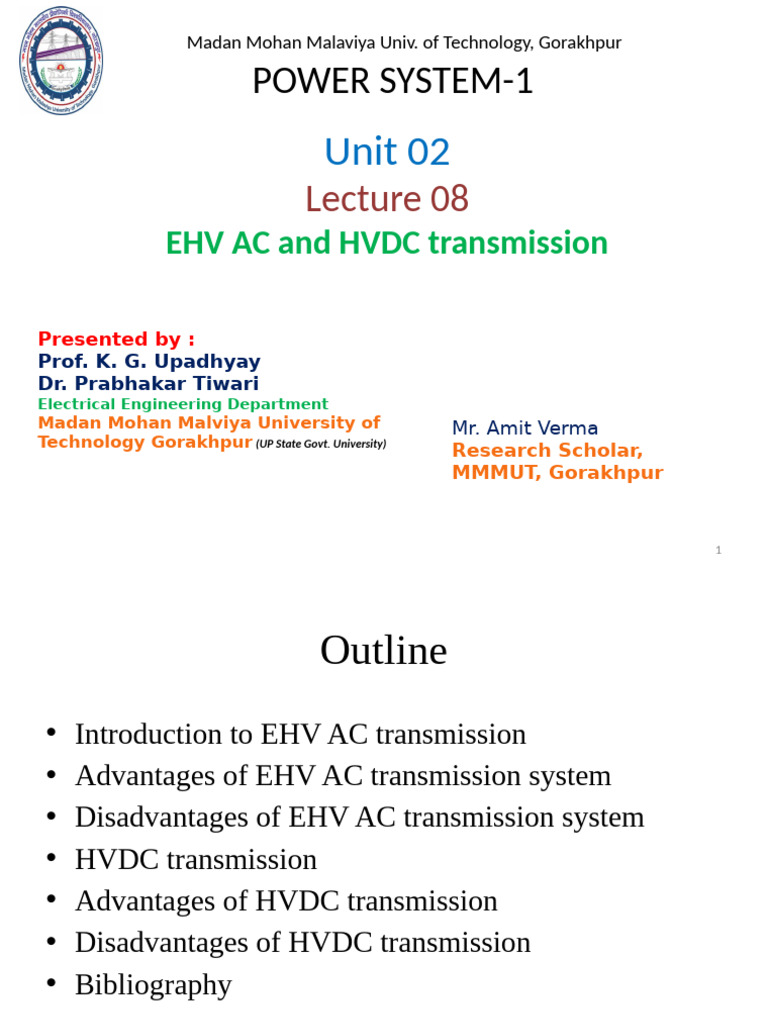 Lecture 8 On EHV AC and HVDC Transmission | PDF | Electric Power Transmission | High Voltage ...