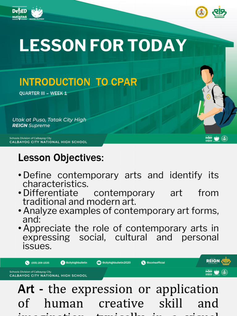 Cpar q13 WK 1 Introduction To Cpar | PDF | The Arts | Installation Art