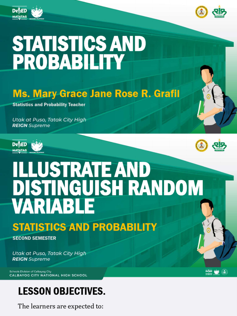 Stats&Proba - Illustrate & Distinguish Random Variable | PDF | Probability Distribution | Random ...